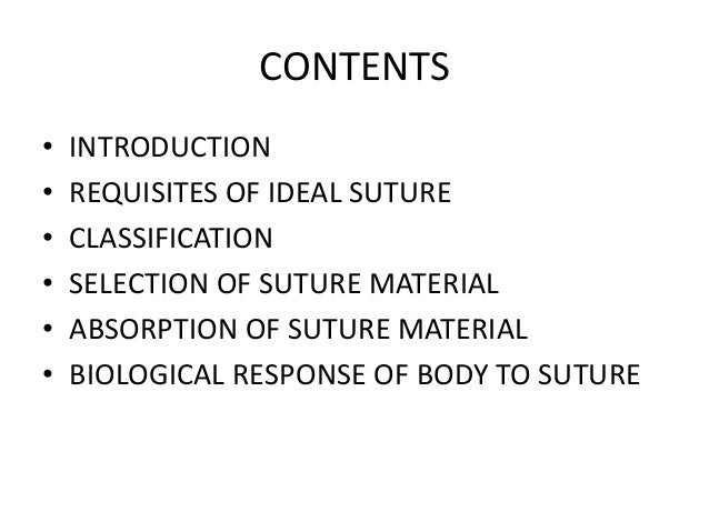 Types of Suture material
