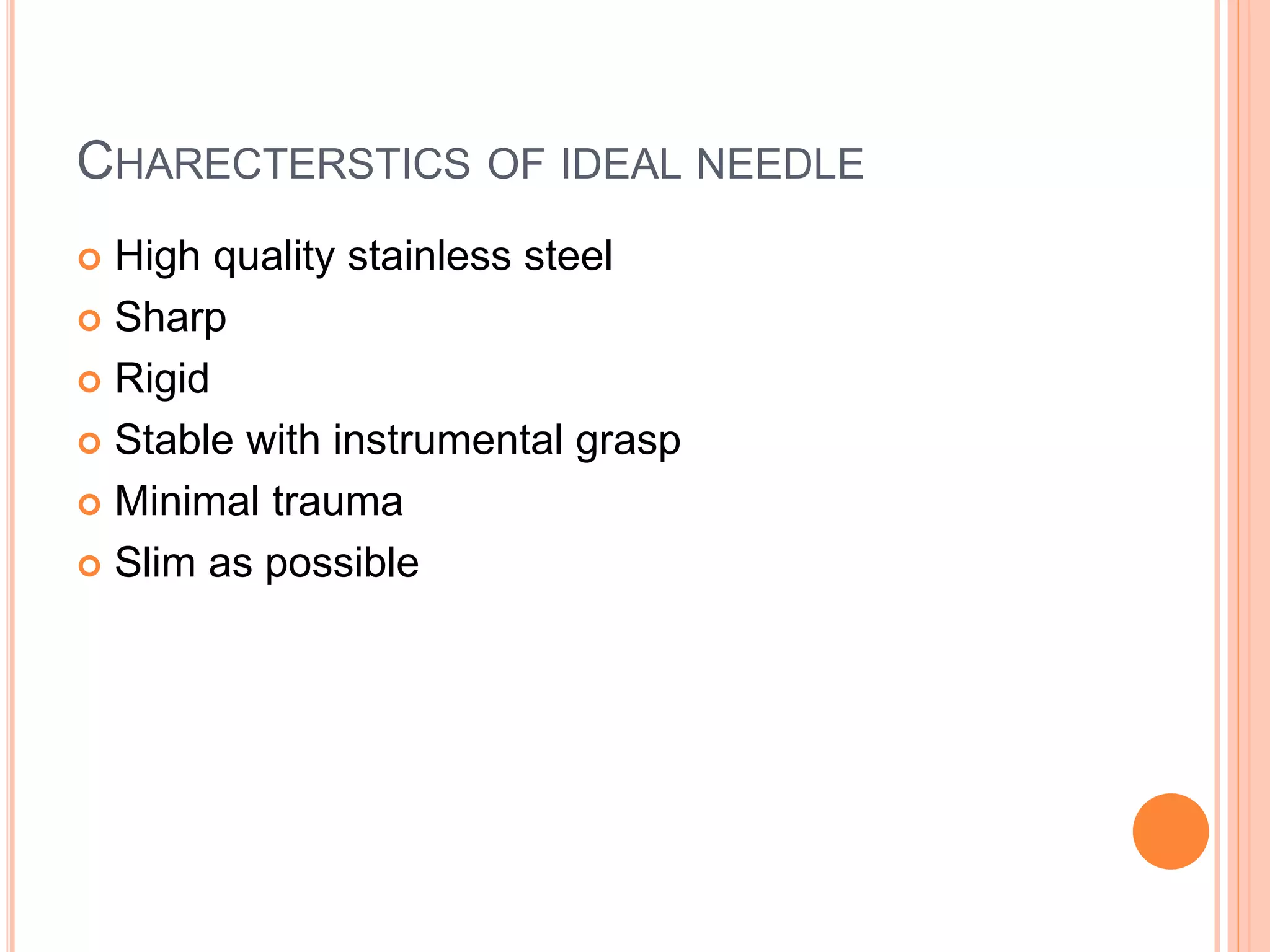 Surgical Suture needles and materials | PPTX