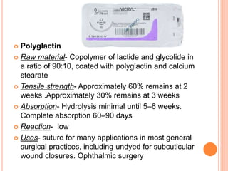 Surgical Suture needles and materials | PPTX