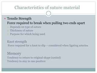 Suture materials | PPTX