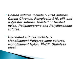 Suture materials | PPT