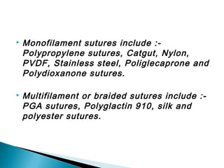 Suture materials | PPT