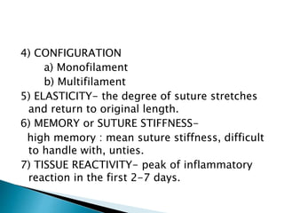 Suture materials and needles in cataract 1. | PPT