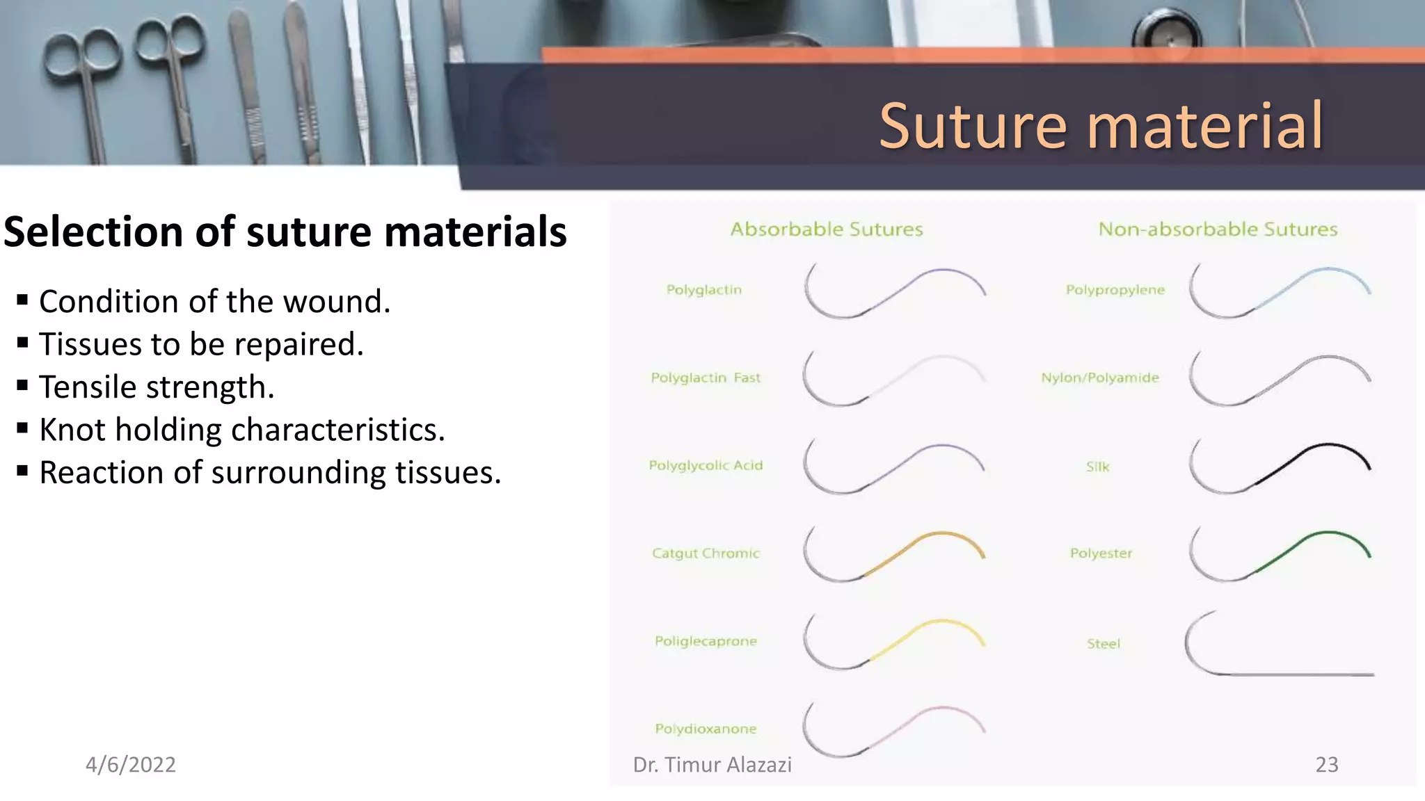 Suture Materials And Suturing Techniques Pptx