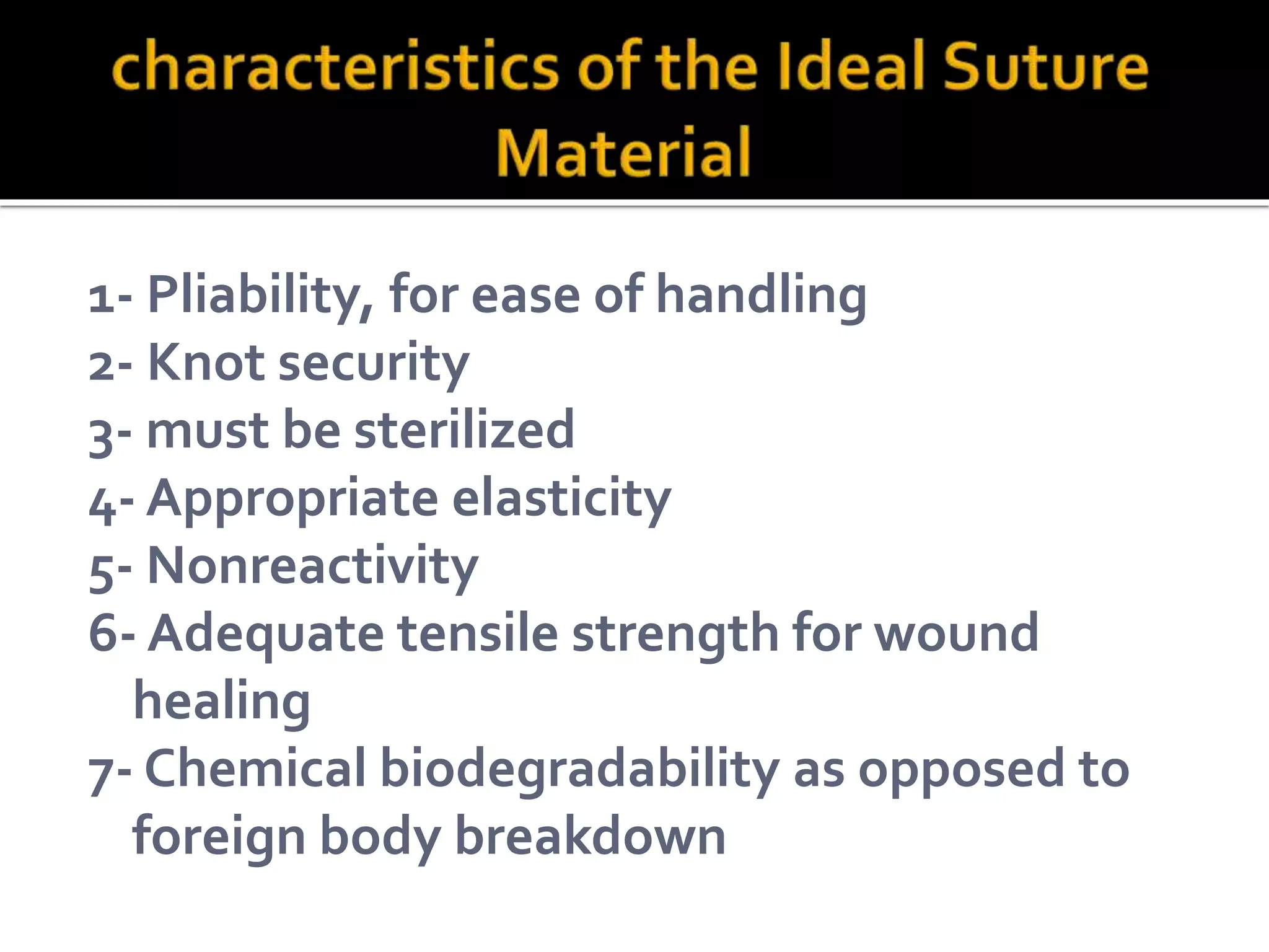 Suture materials and techniques | PPTX