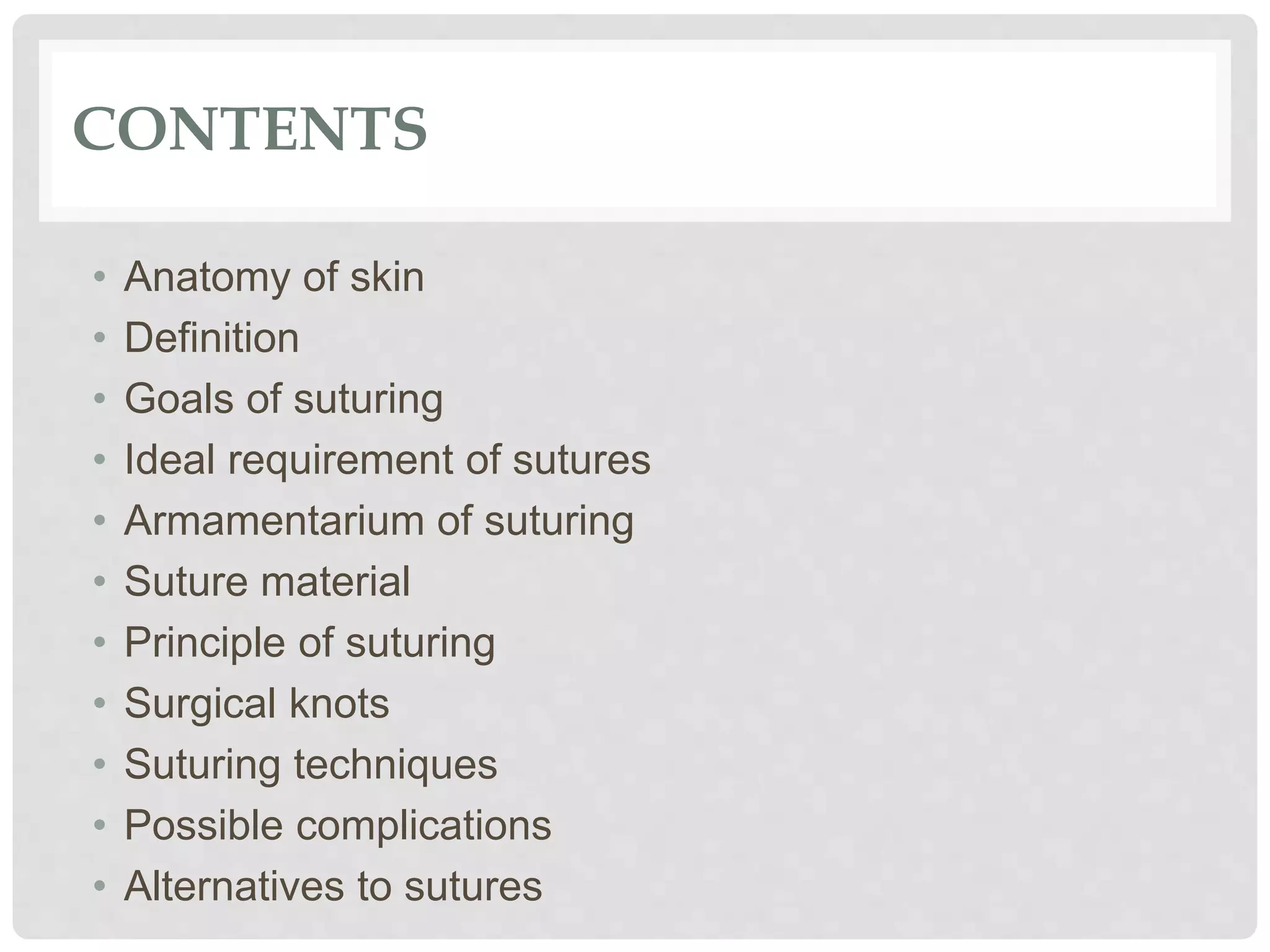Suture materials and techniques | PPTX