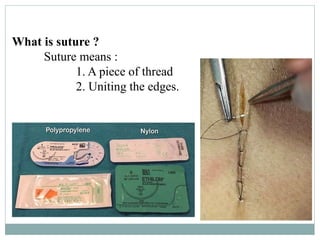 Suture materials, classification &usage | PPTX