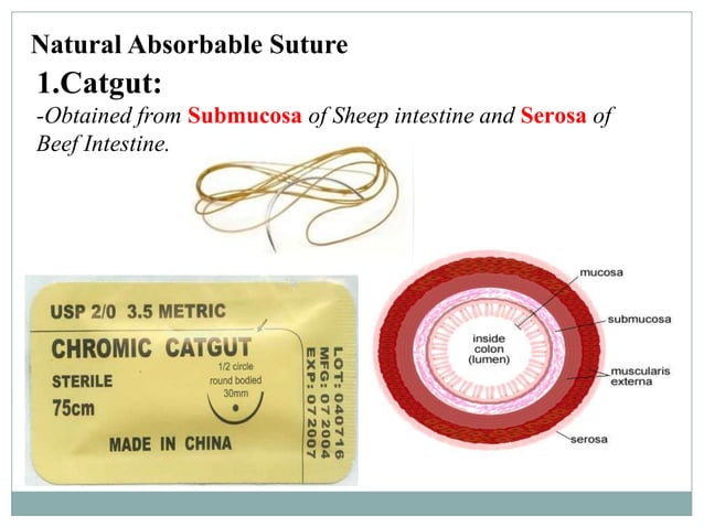 Suture materials, classification &usage | PPTX | Needlework | Arts and ...