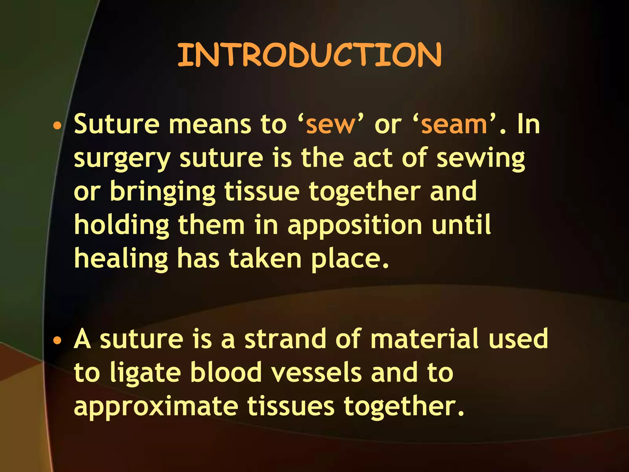 Suture materials & suturing techniques dr.ayesha | PPTX