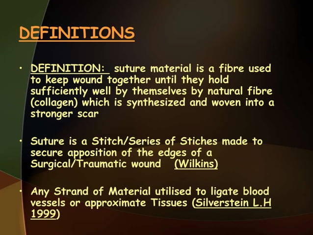 Suture materials techniques ih | PPT