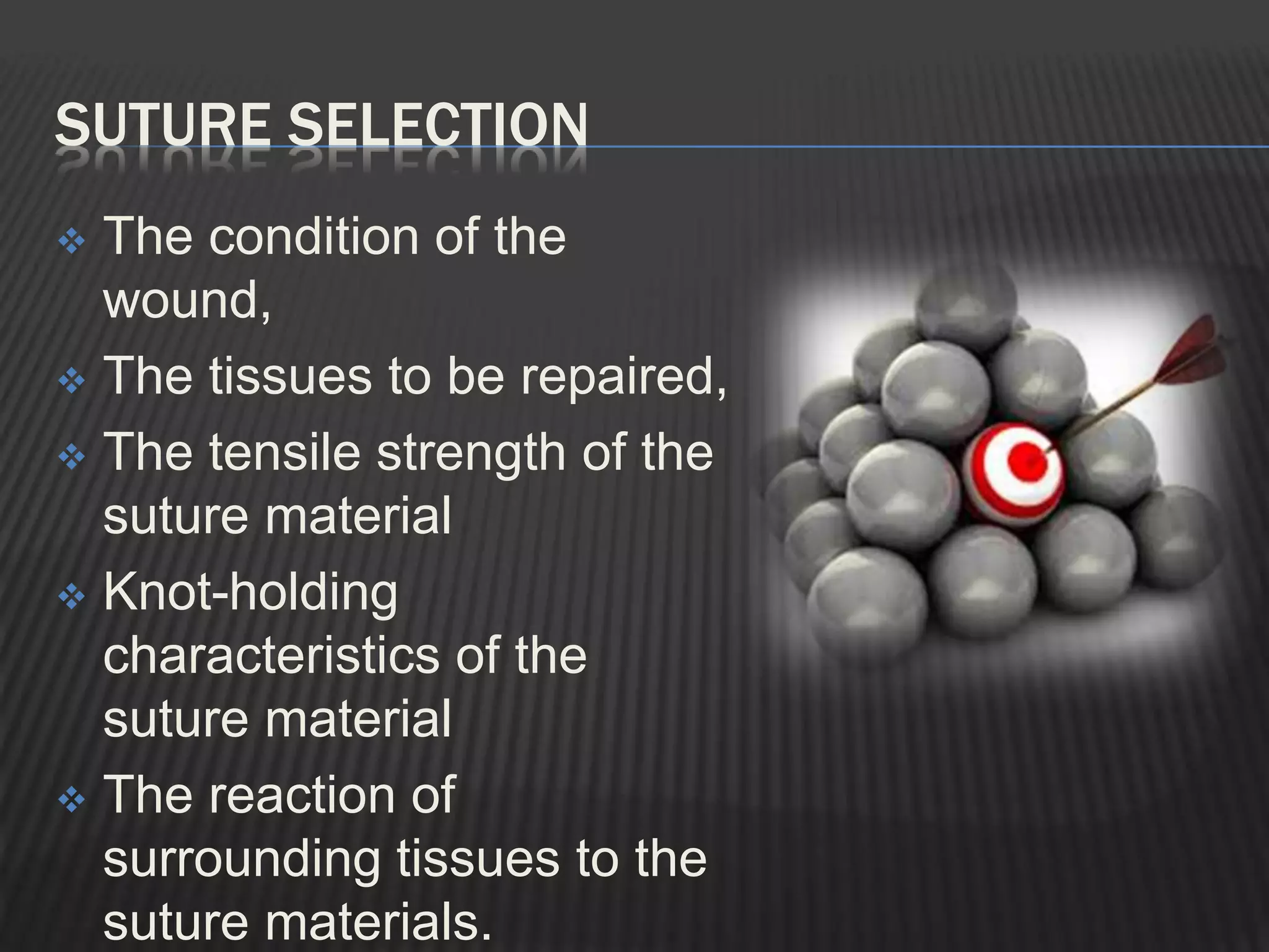 Suture material & suturing technique | PPTX