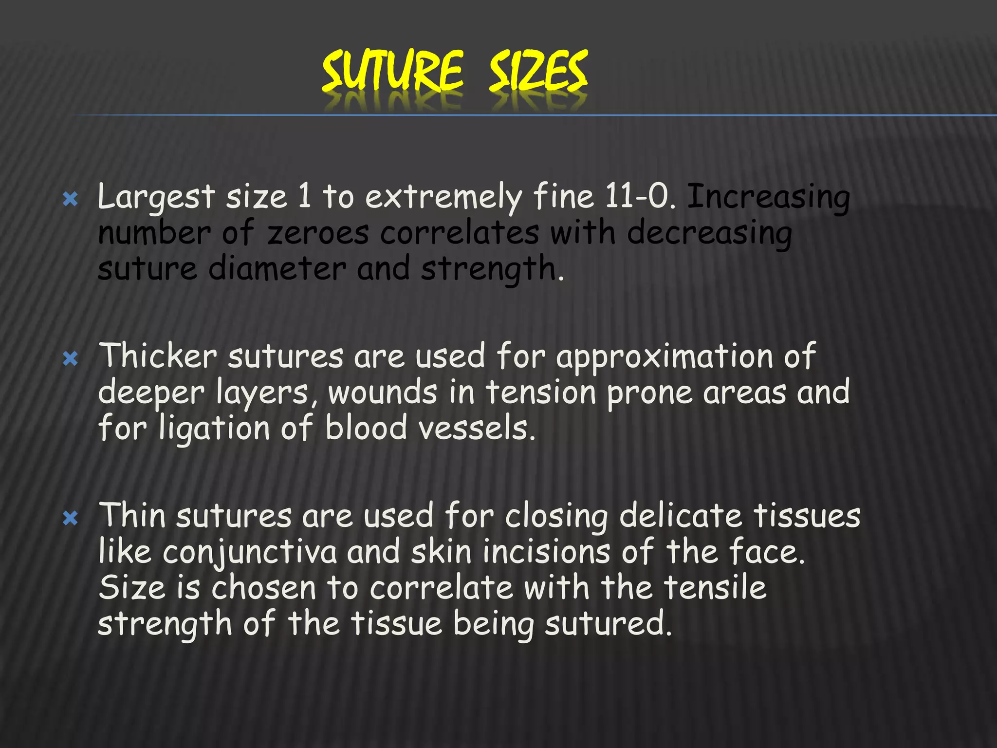 Suture material & suturing technique | PPTX