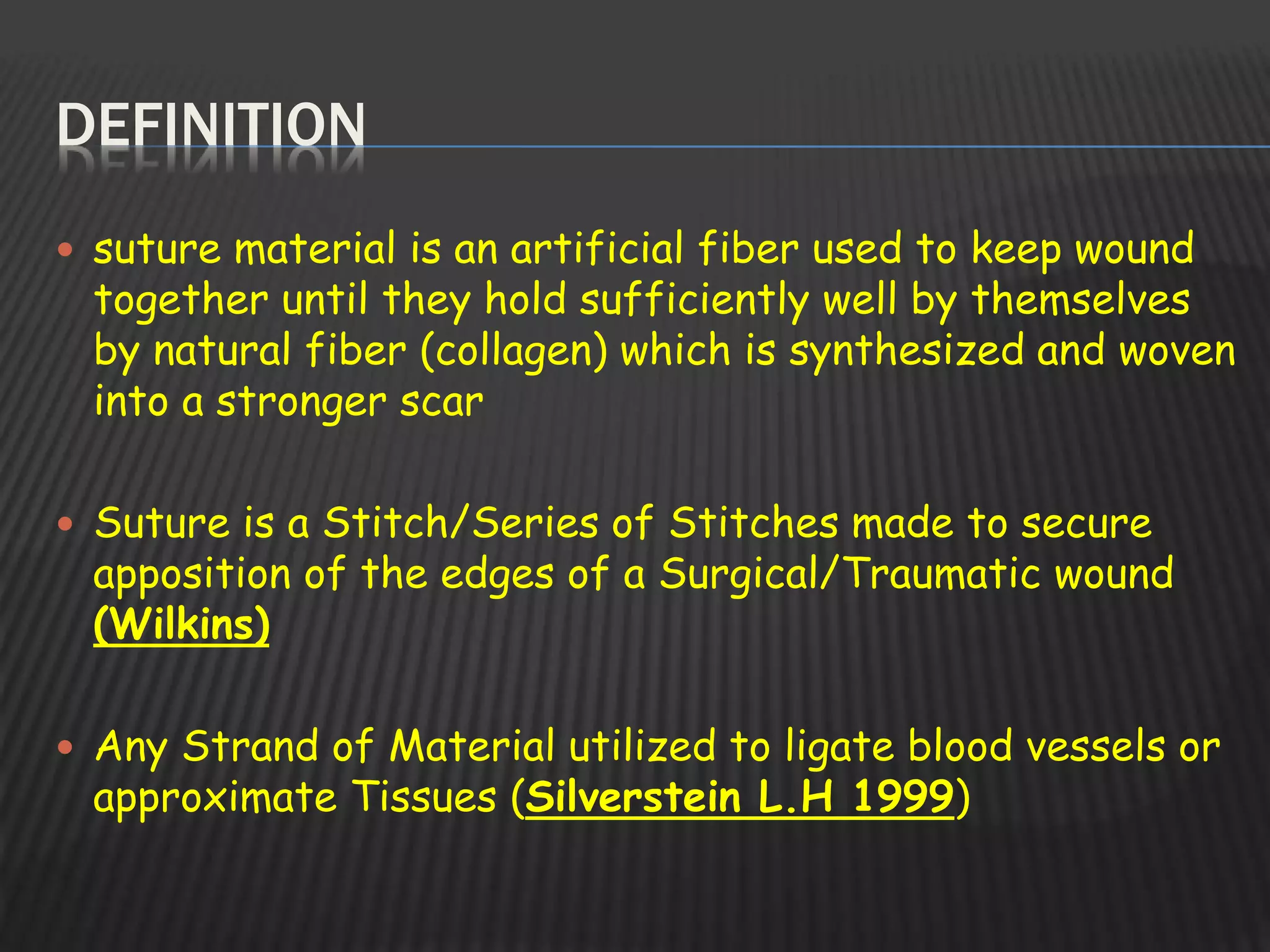 Suture material & suturing technique | PPTX