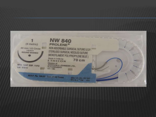 Suture material & suturing technique | PPTX