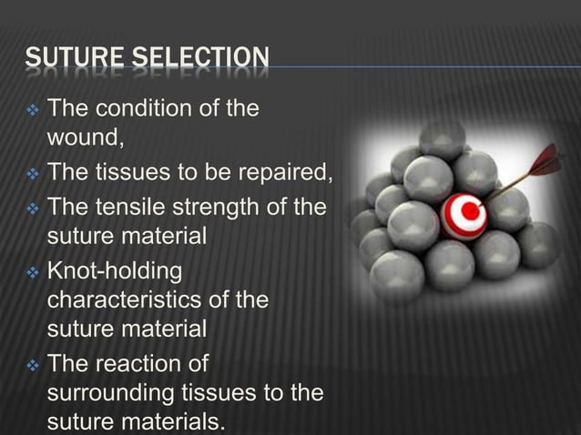 Suture material & suturing technique | PPTX