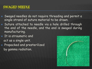 Suture material & suturing technique | PPTX