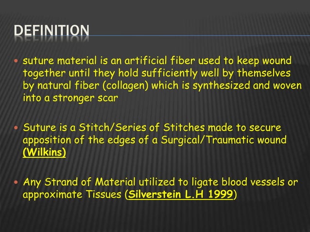 Suture material & suturing technique | PPTX