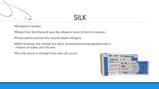 Suture material & suturing technique | PPTX