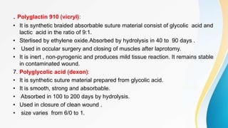 Suture Material & Techniques for the Nursing | PPTX