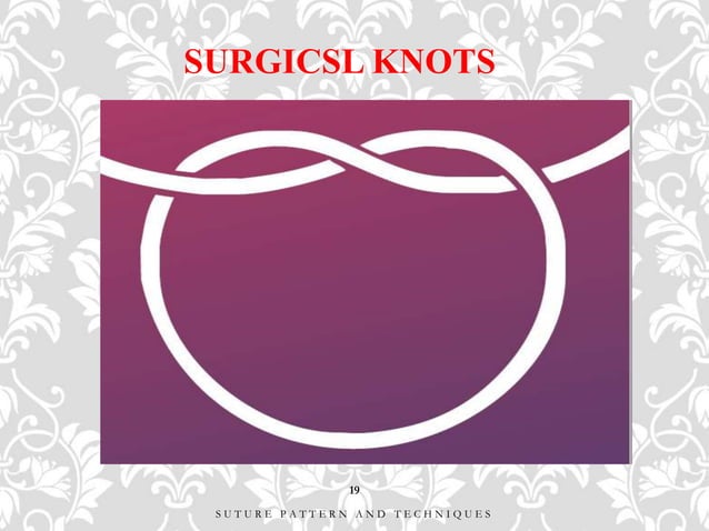 Suture paterns & knots | PPT