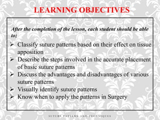 Suture paterns & knots | PPT