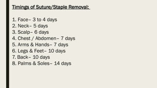 SUTURE REMOVAL.pptx brief summary and and the procedure for nurses | PPTX