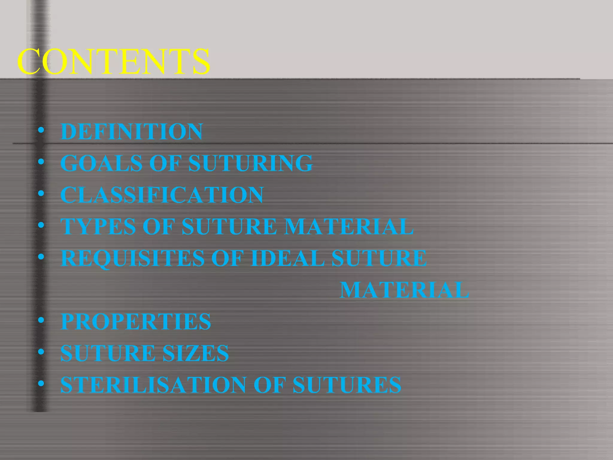 Sutures | PPT