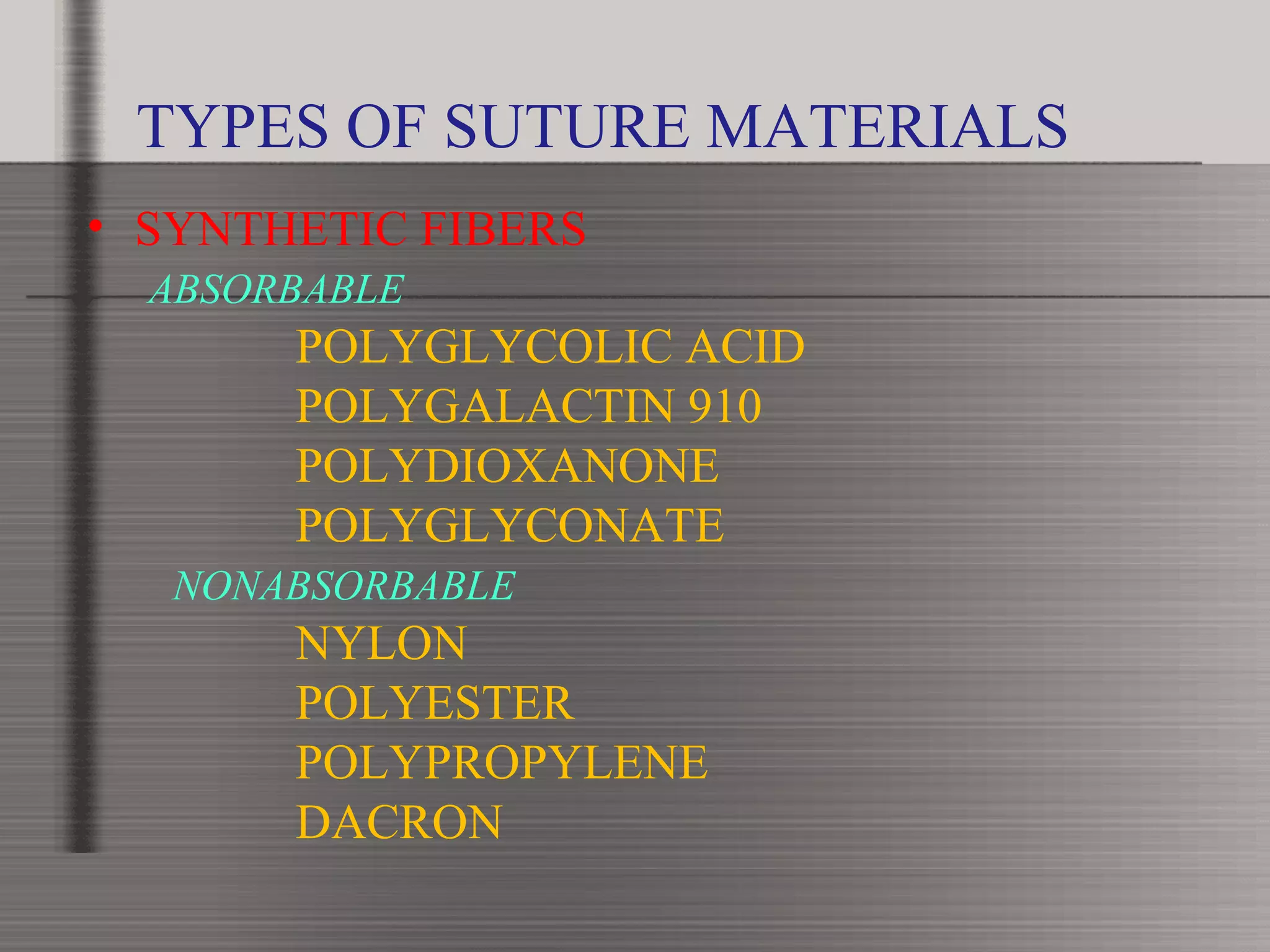 Sutures | PPT
