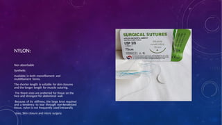 SUTURES: INTRODUCTION, TYPES AND USES.pptx | First Aid | Injuries