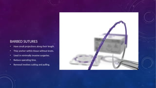 SUTURES: INTRODUCTION, TYPES AND USES.pptx | First Aid | Injuries