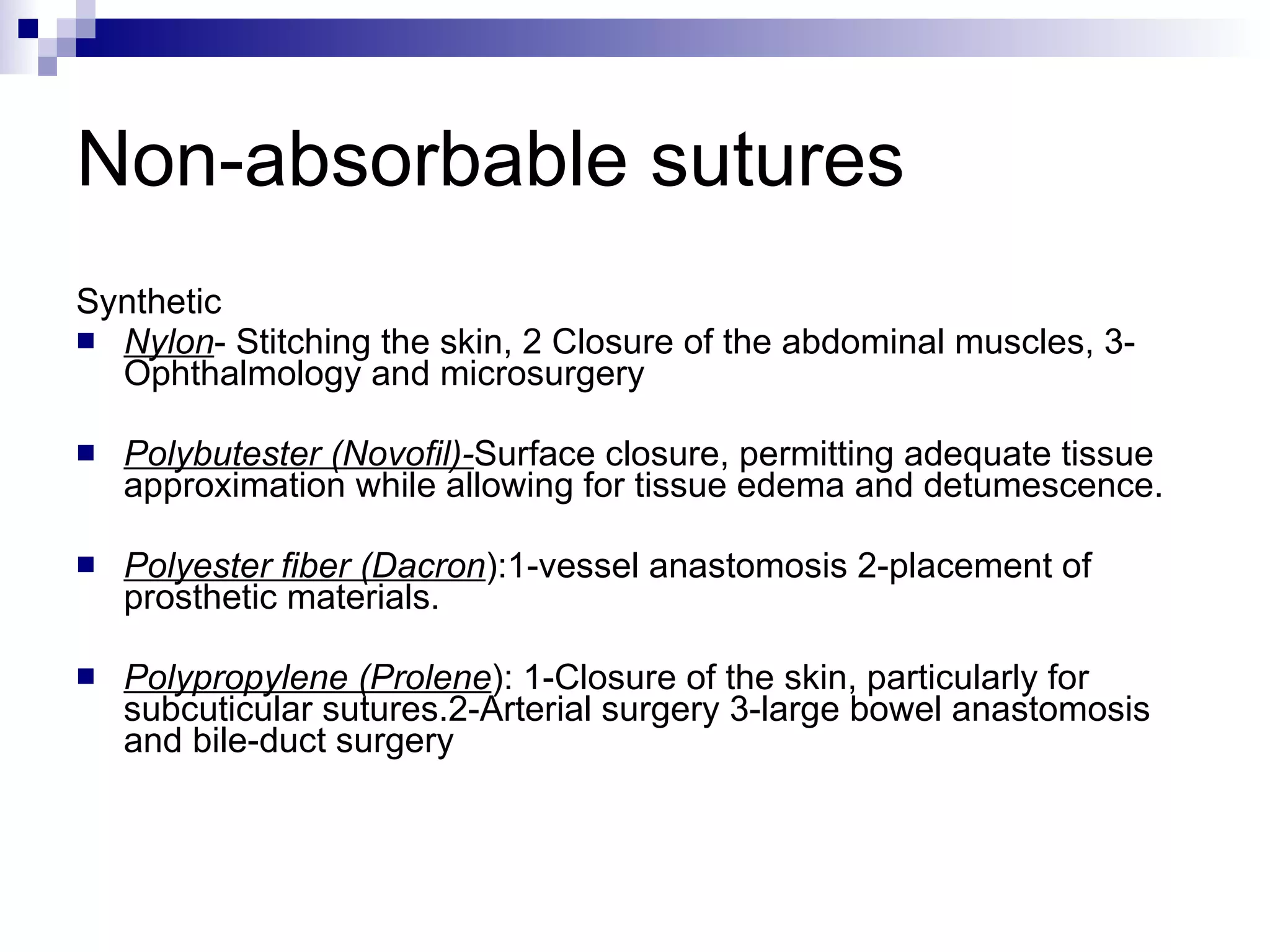 Sutures & Drainage | PPT