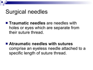 Sutures & Drainage | PPT