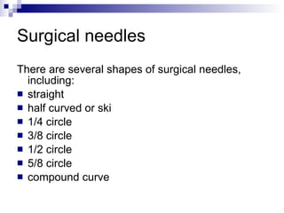 Sutures & Drainage | PPT
