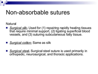 Sutures & Drainage | PPT