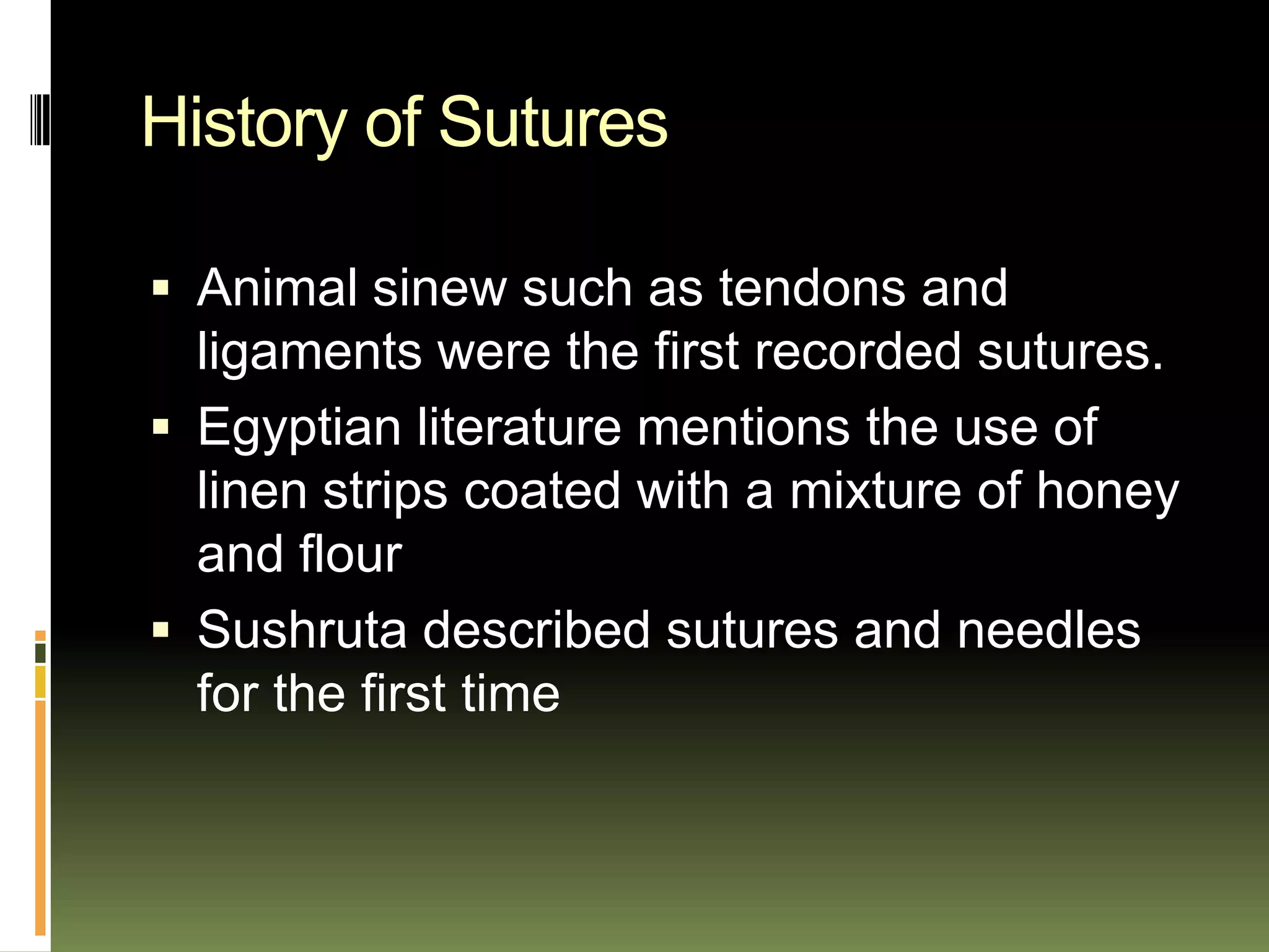 Sutures and mesh | PPTX