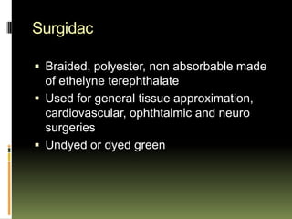 Sutures and mesh | PPTX