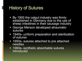 Sutures and mesh | PPTX