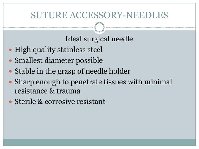 Sutures and suturing patterns in surgery & modern innovations | PPT