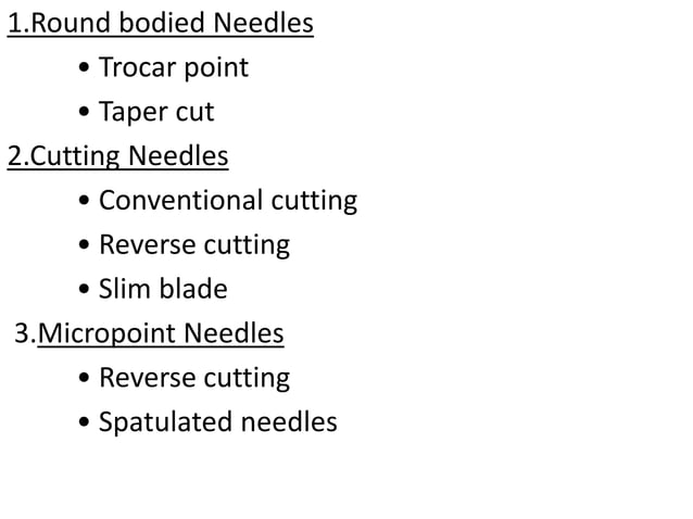 Sutures & needles in ophthalmology | PPTX | Needlework | Arts and Crafts