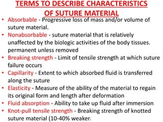 Sutures & needles in ophthalmology | PPTX