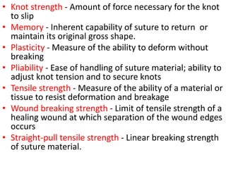Sutures & needles in ophthalmology | PPTX
