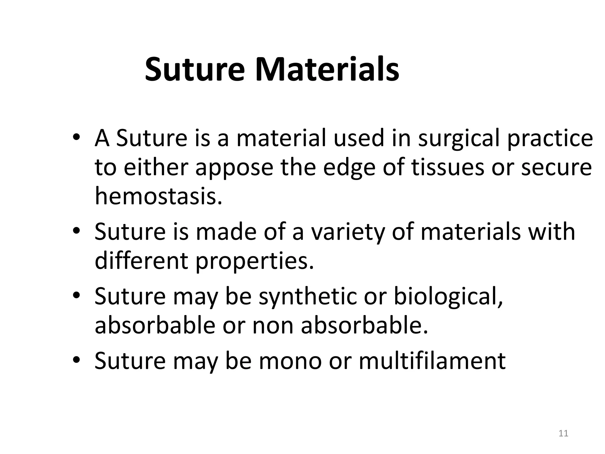 SUTURE AND SUTURE MATERIALS IN SURGERY | PPTX