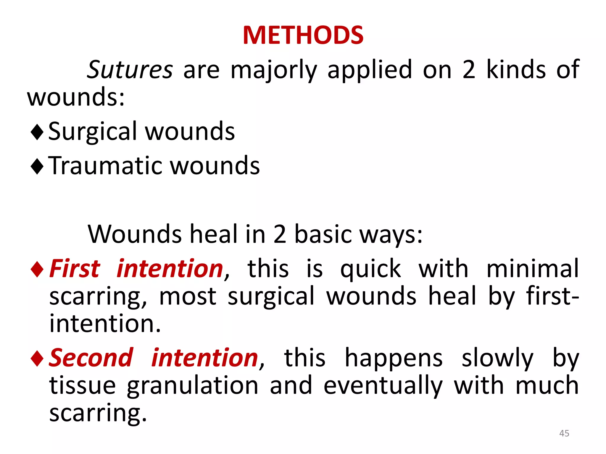 SUTURE AND SUTURE MATERIALS IN SURGERY | PPTX