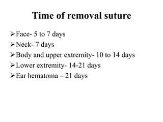 Sutures, sutures materials and suturing patterns | PPTX