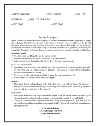 Suture technique-Absorable Suture and Non-Absorable Suture Material in ...