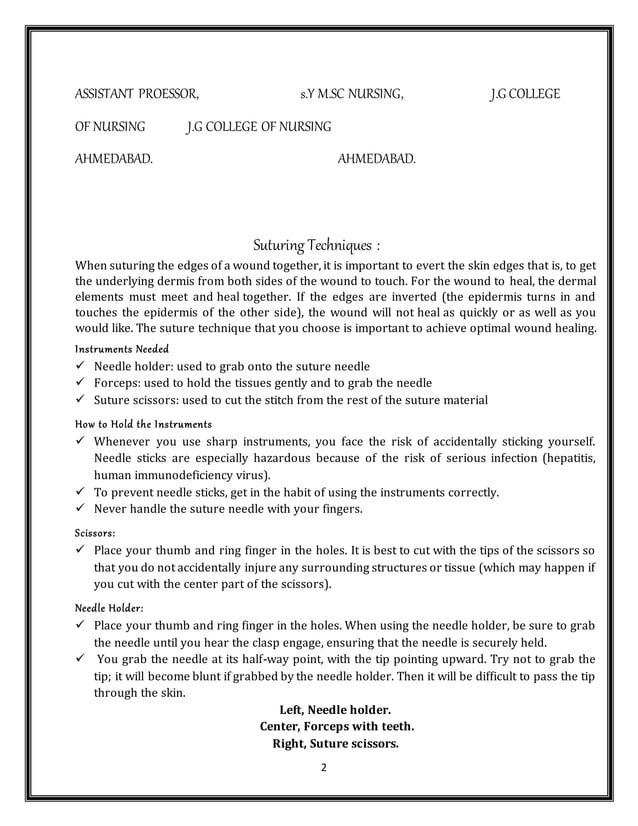 Suture technique-Absorable Suture and Non-Absorable Suture Material in ...