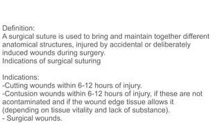Suture techniques by souparno mandal dr jimsh | PPT
