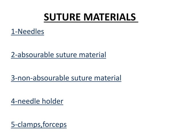 Suture training course | PPTX