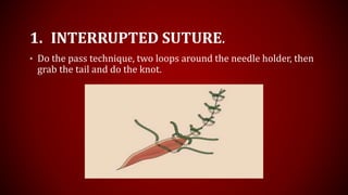 Suturing and its technique | PPTX