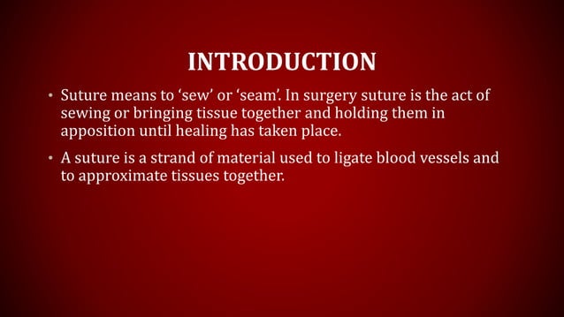 Suturing and its technique | PPTX | First Aid | Injuries